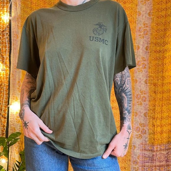 Tops | Vintage Usmc Tshirt | Poshmark